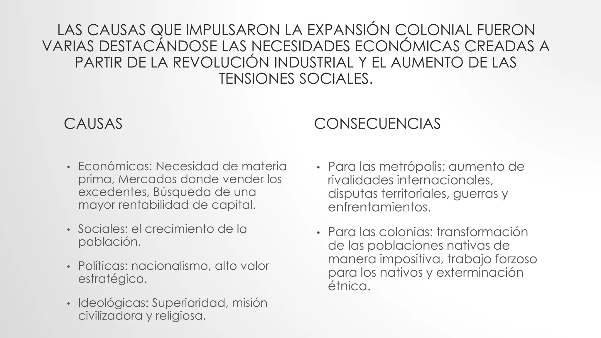 La expansión colonial a fines del siglo xix | PPT