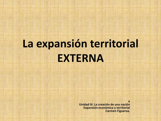 La expansion territorial externa | PDF