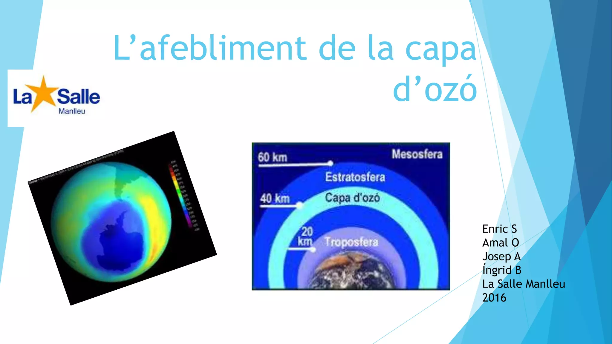 L'afebliment de la capa d'ozó - 1r ESO LS Manlleu 2016 | PPTX