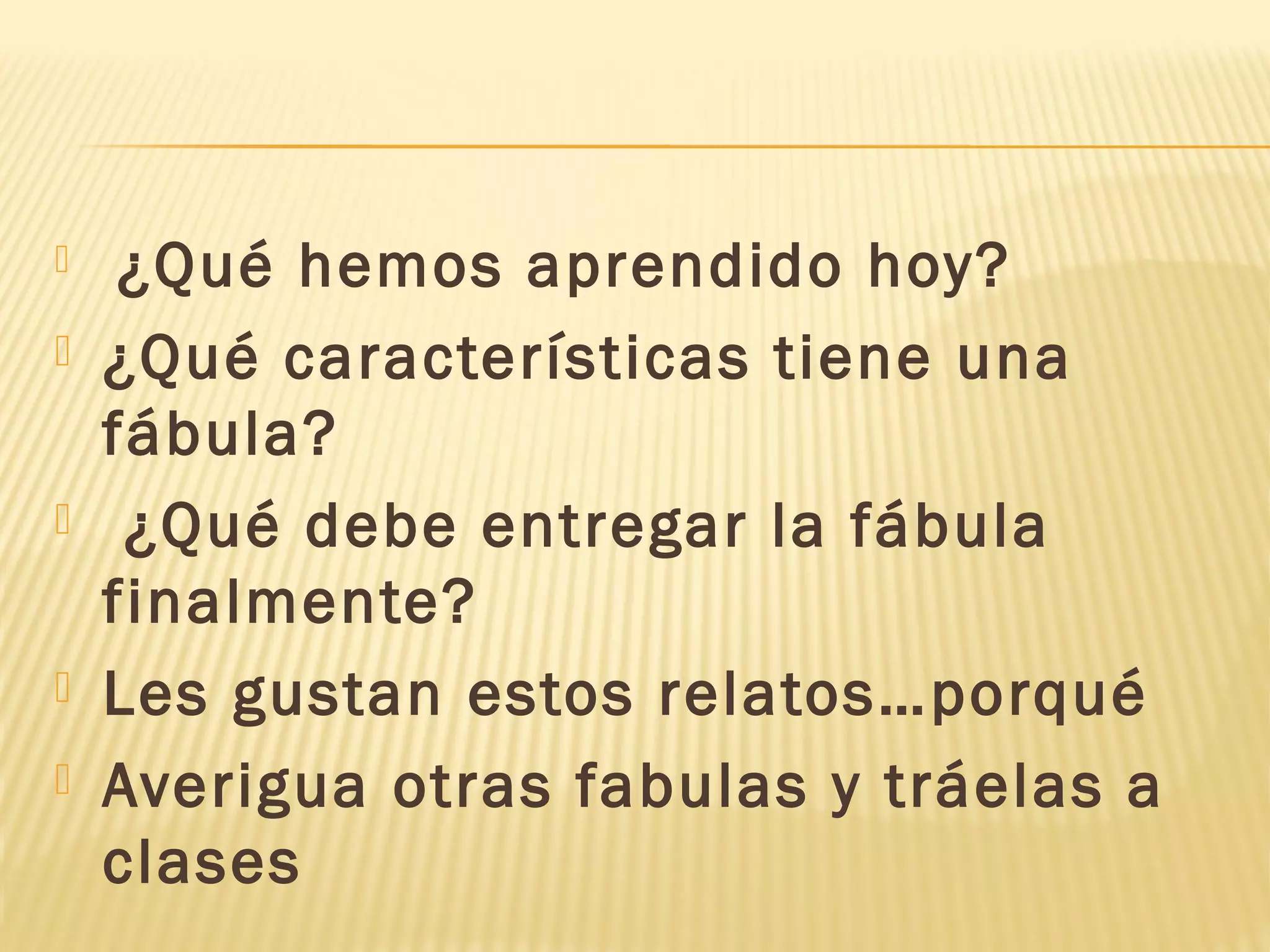 La fabula tercero b | PPT
