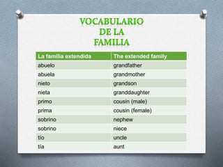 La familia | PPTX