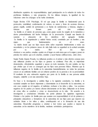 La familia como un sistema autoestima y crecimiento | PDF
