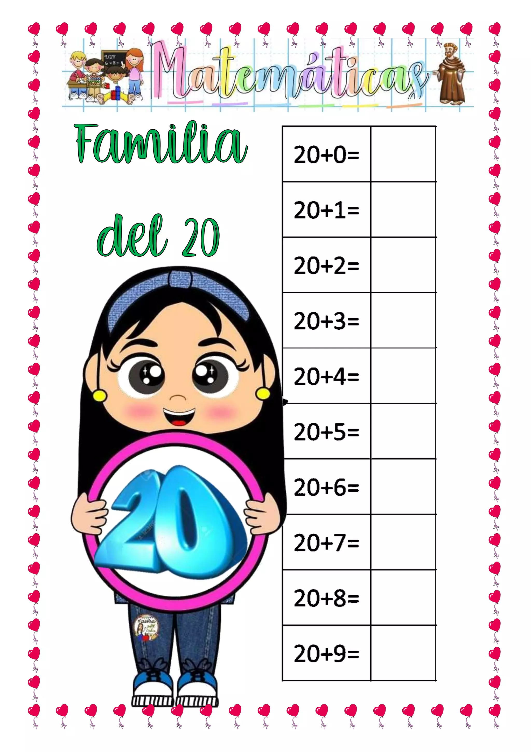 Hojas De Trabajo De La Familia Numérica