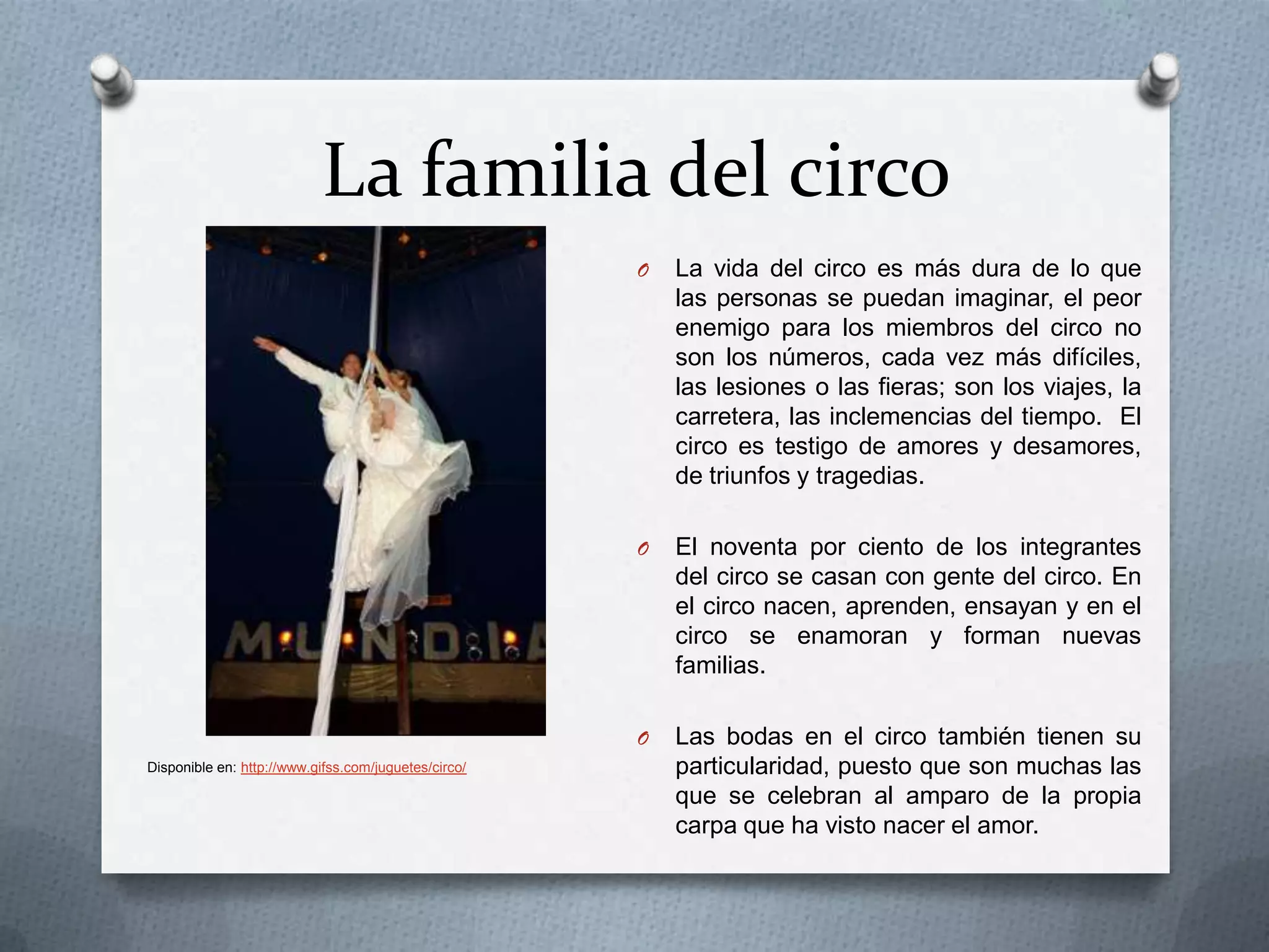 La familia de los integrantes del circo | PPTX