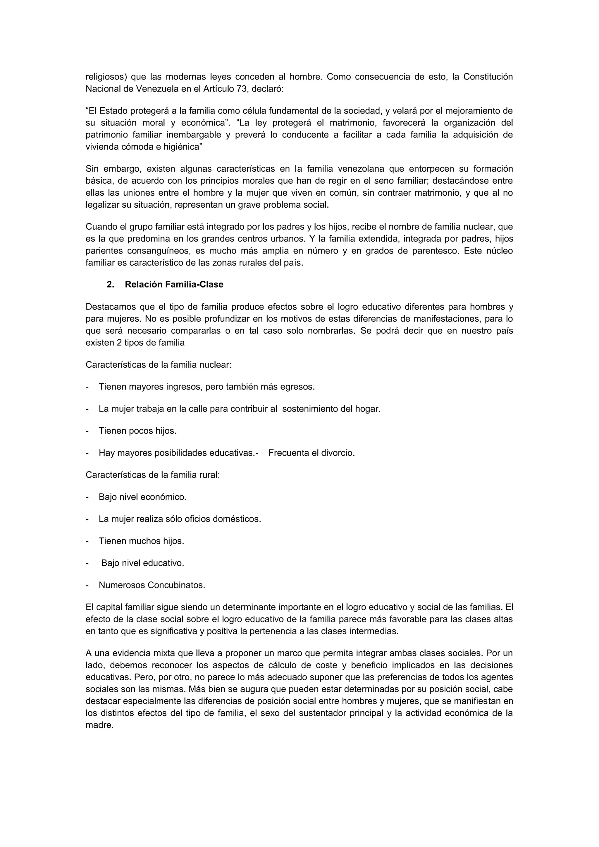 La familia en el marco de la sociedad global venezolana | DOCX