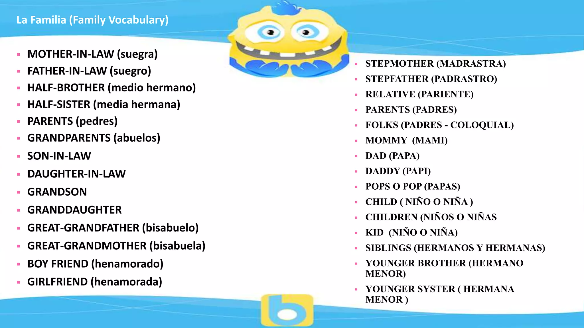 La familia (family vocabulary) | PPTX