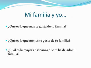 La familia presentacion | PPT