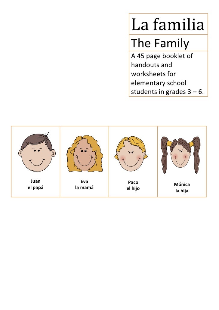 La familia spanish elementary school the family