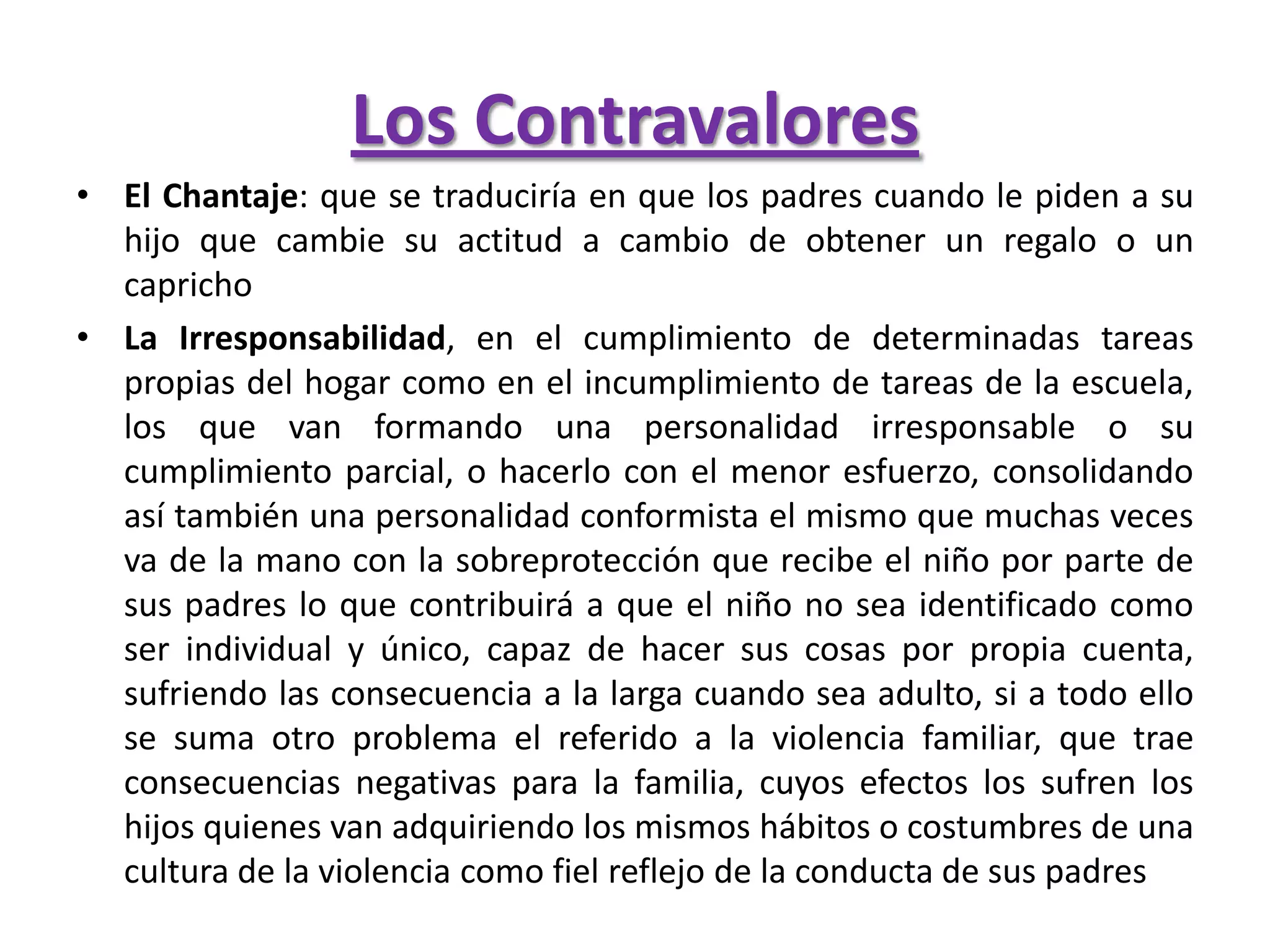La familia, valores, problemas y la familia peruana | PPT