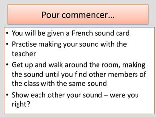 La famille sound-spelling links in French | PPTX