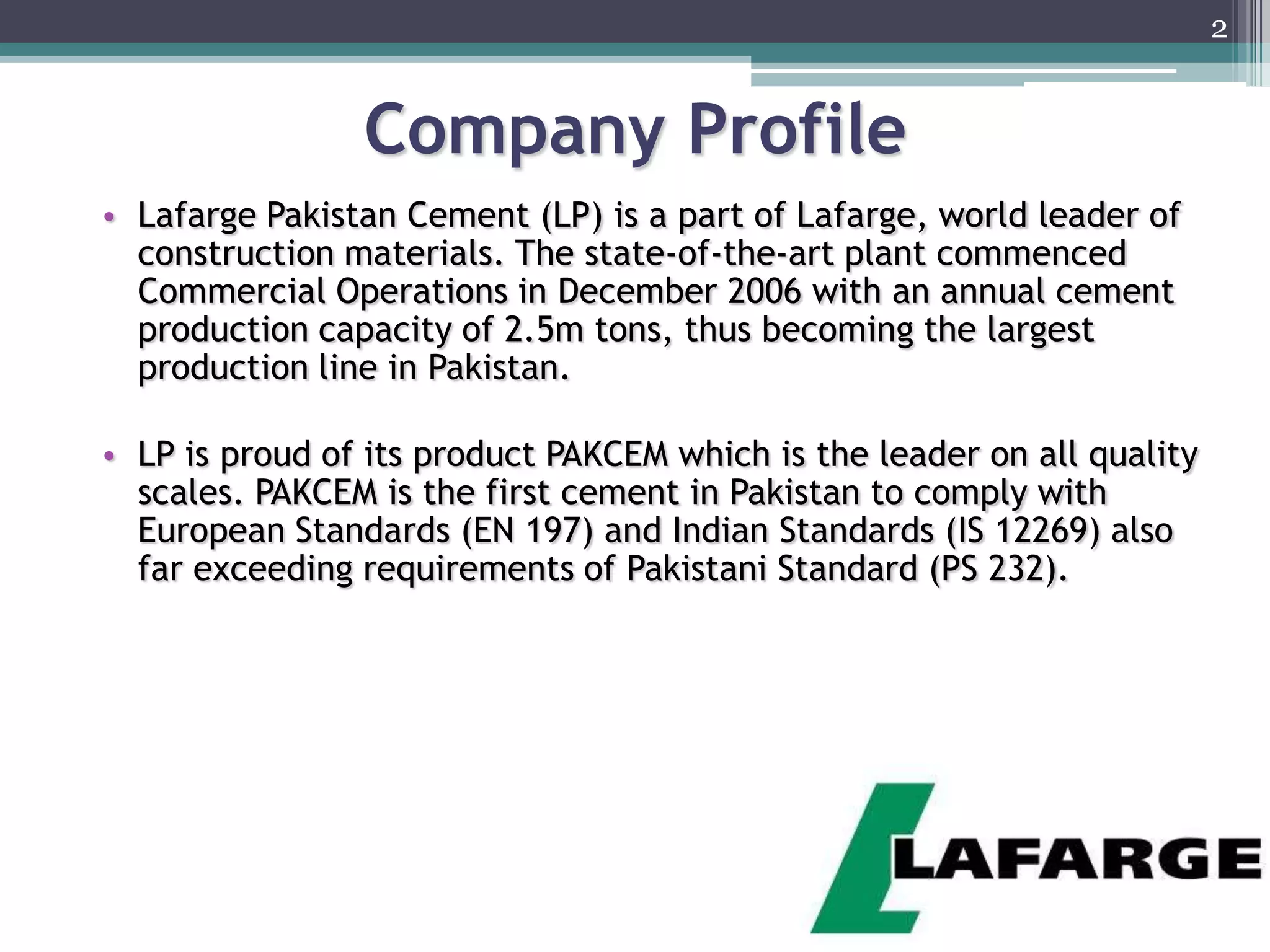 Lafarge Cement Value Chain | PPTX