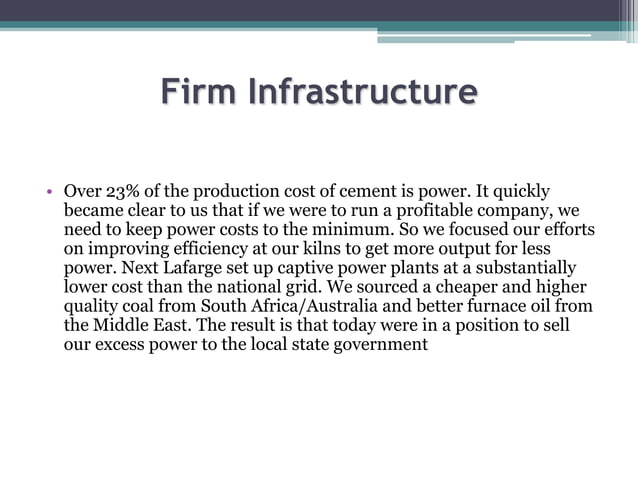 Lafarge Cement Value Chain | PPTX | Civil Engineering Industry | Industries