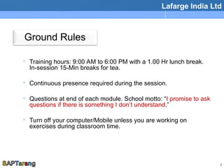 Lafarge_MM_End User_Training_Schedule.ppt