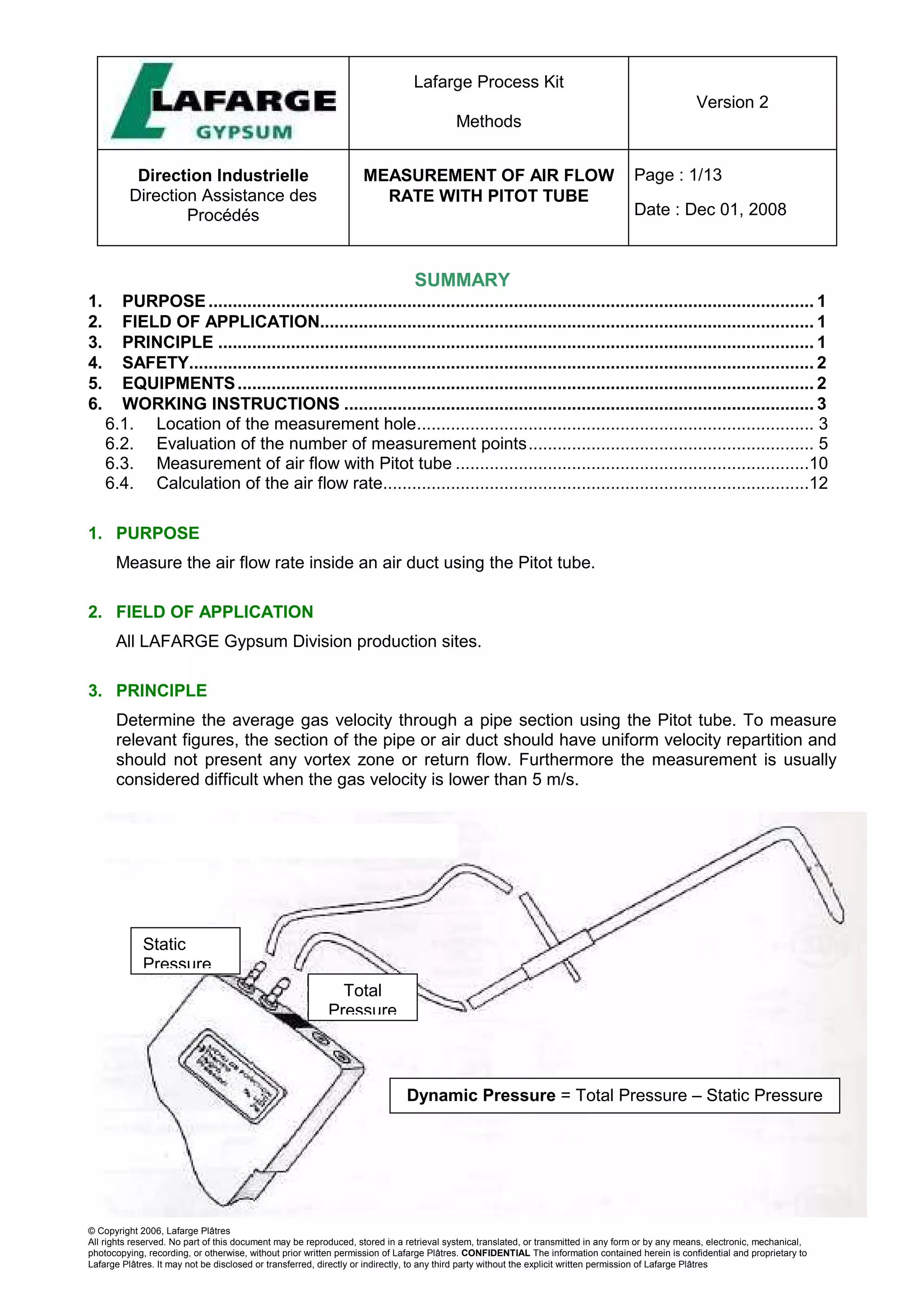 Lafarge Process Kit - Air flow rate - Pitot V2.pdf