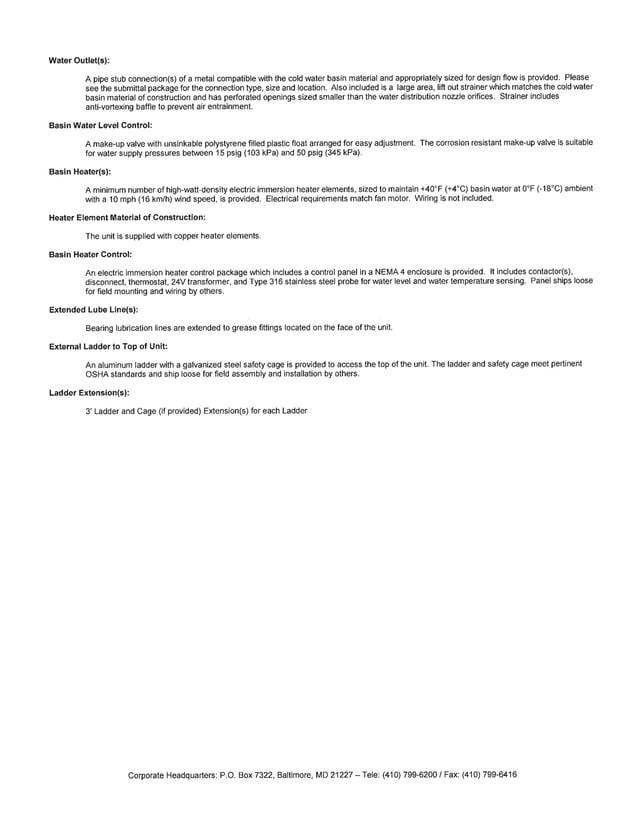 Lafayette Tower Specifications | PDF