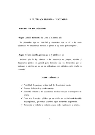 La fe publica registral y notarial | DOC