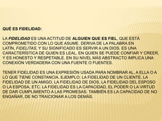 La fidelidad y la infedilidad | PPTX | Marriage and Civil Unions ...