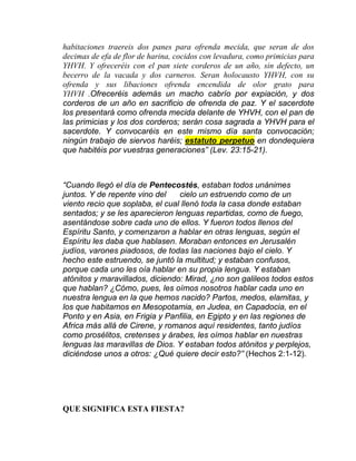 La fiesta de shavuot o pentecostes | PDF