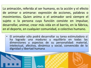 La figura del animador | PPTX