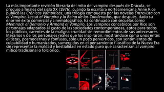 La figura del vampiro en la literatura | PPTX