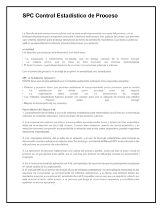 SPC Control Estadístico de Proceso | DOCX