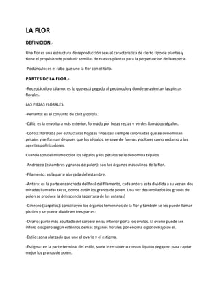 La flor | DOCX
