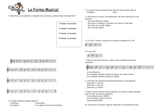La Forma Musical Ejercicio | DOC