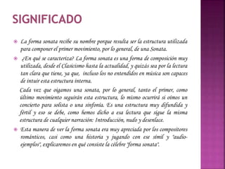 La forma sonata en el clasicismo | PPSX