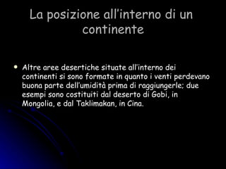 La Formazione Dei Deserti | PPT