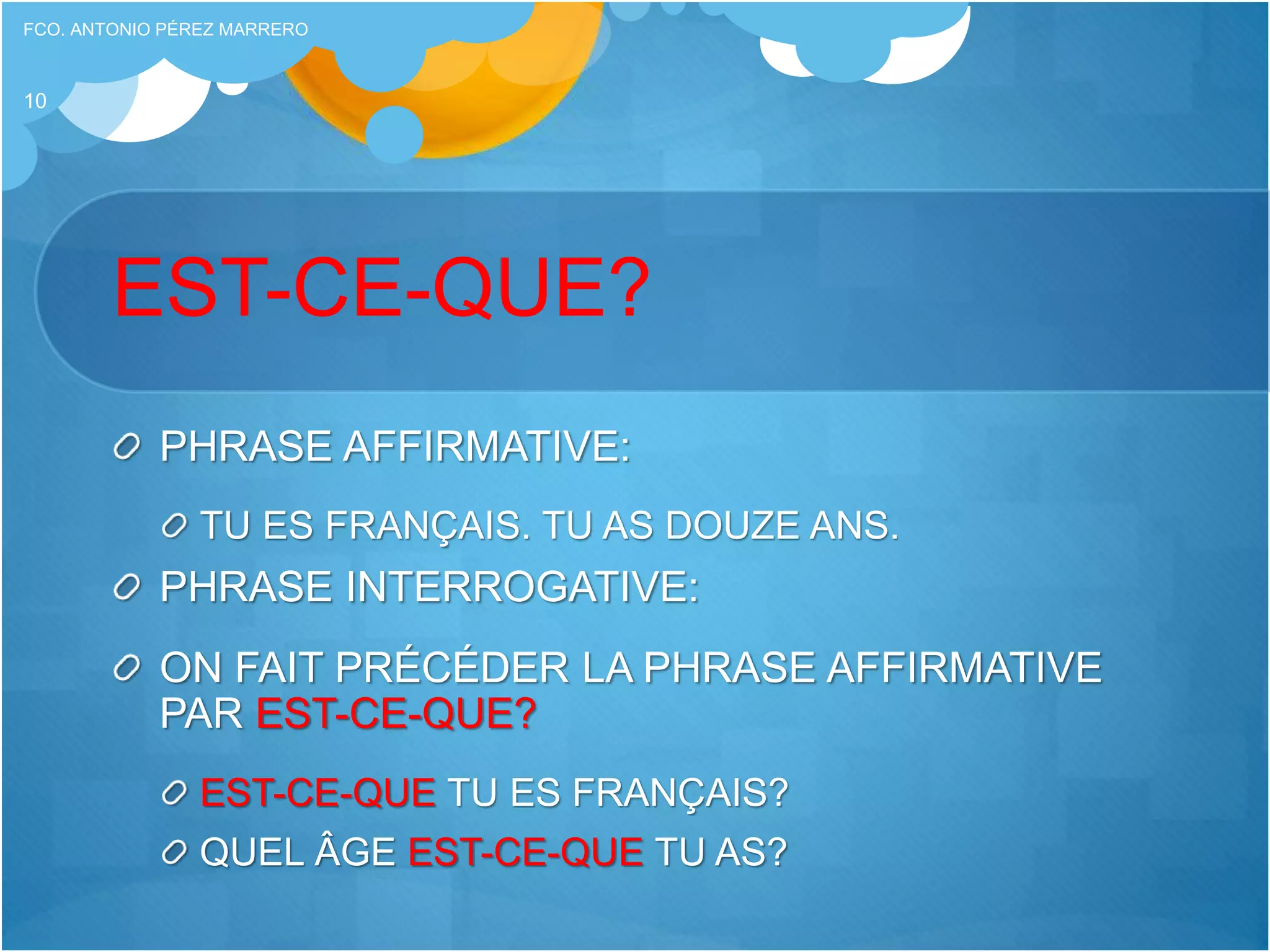 La forme interrogative | PPTX