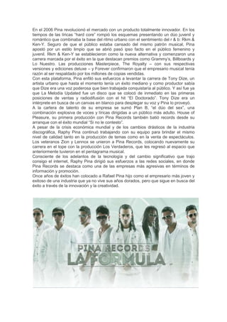 La formula pina records | DOCX