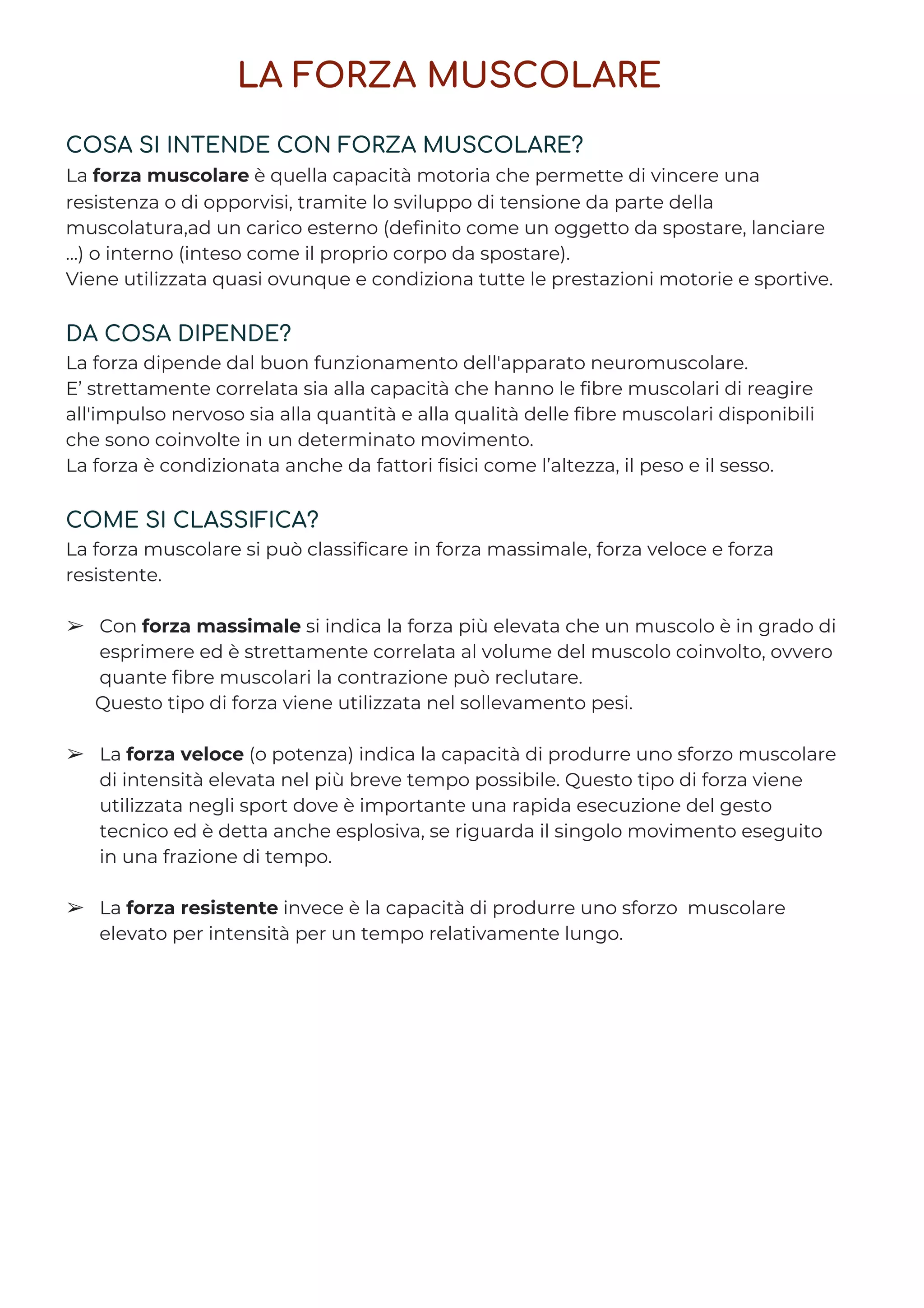La forza muscolare | PDF