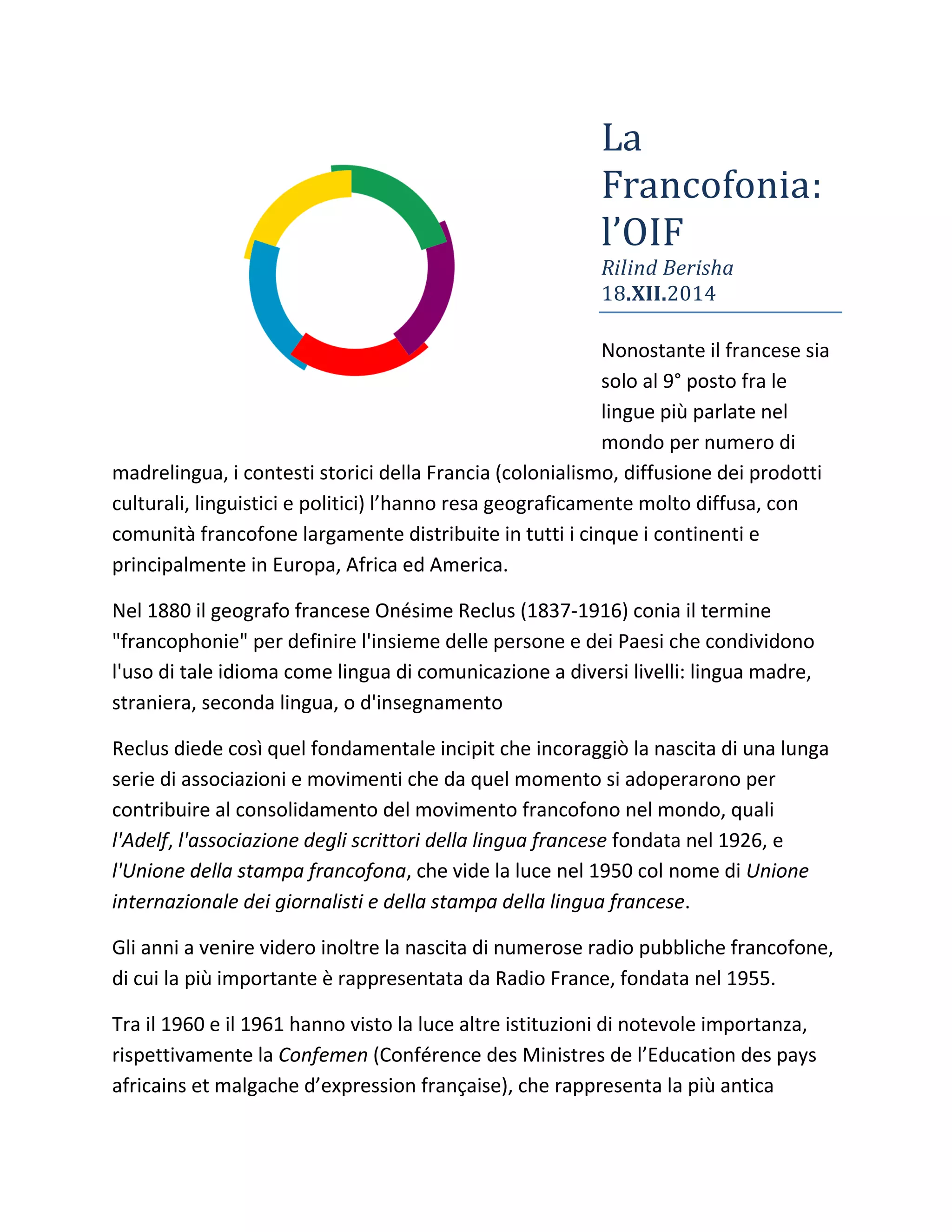 La francofonia | PDF