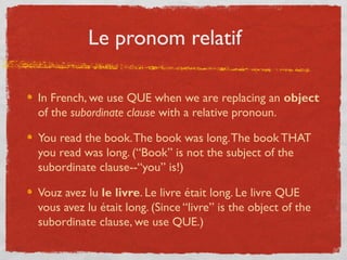 La francophonie, le pronom relatif | PPT
