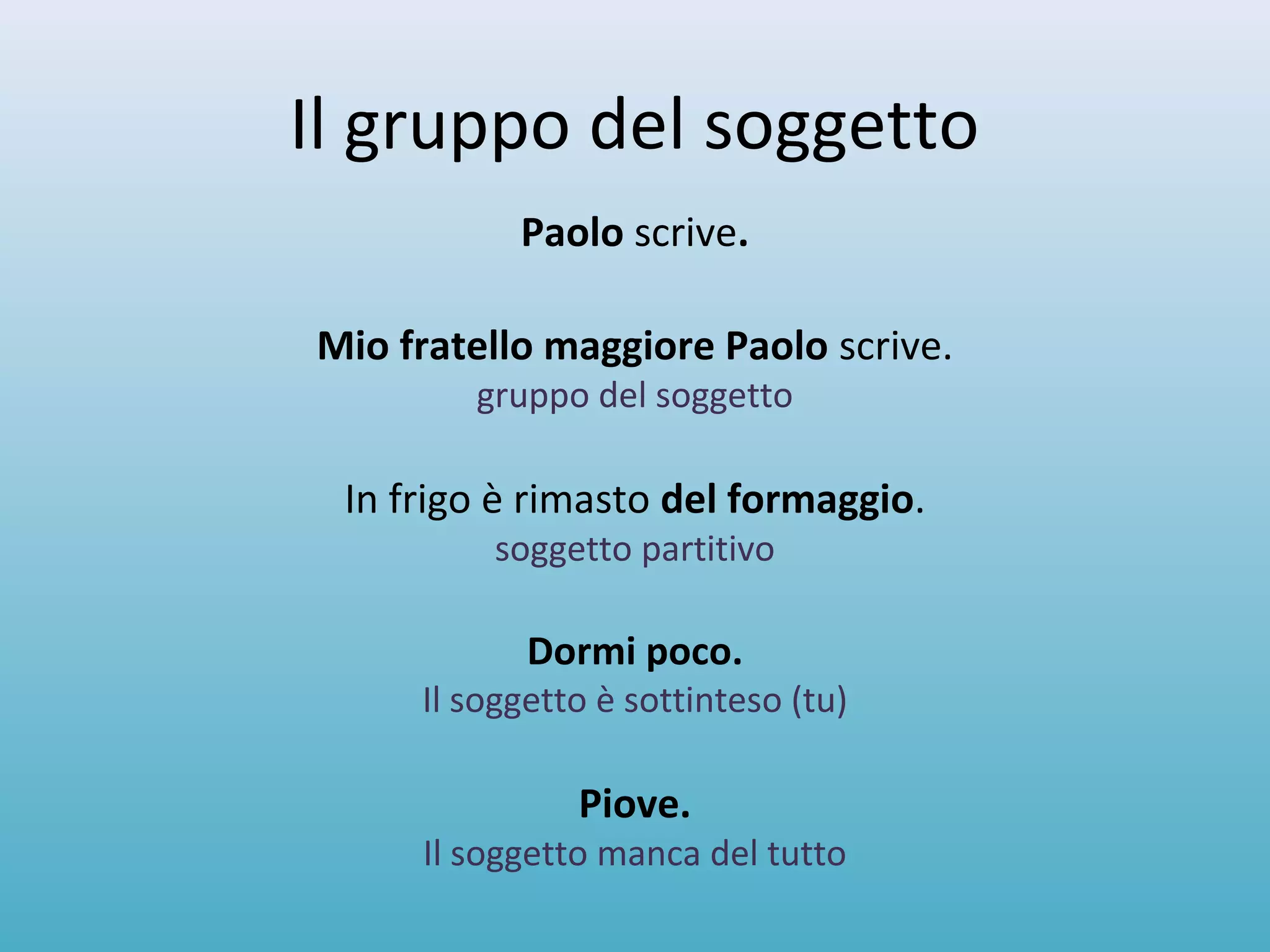 La frase semplice | PPT