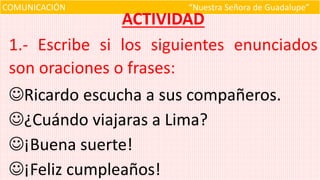 La frase y la oración | PPTX