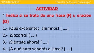 La frase y oracion 2 | PPTX
