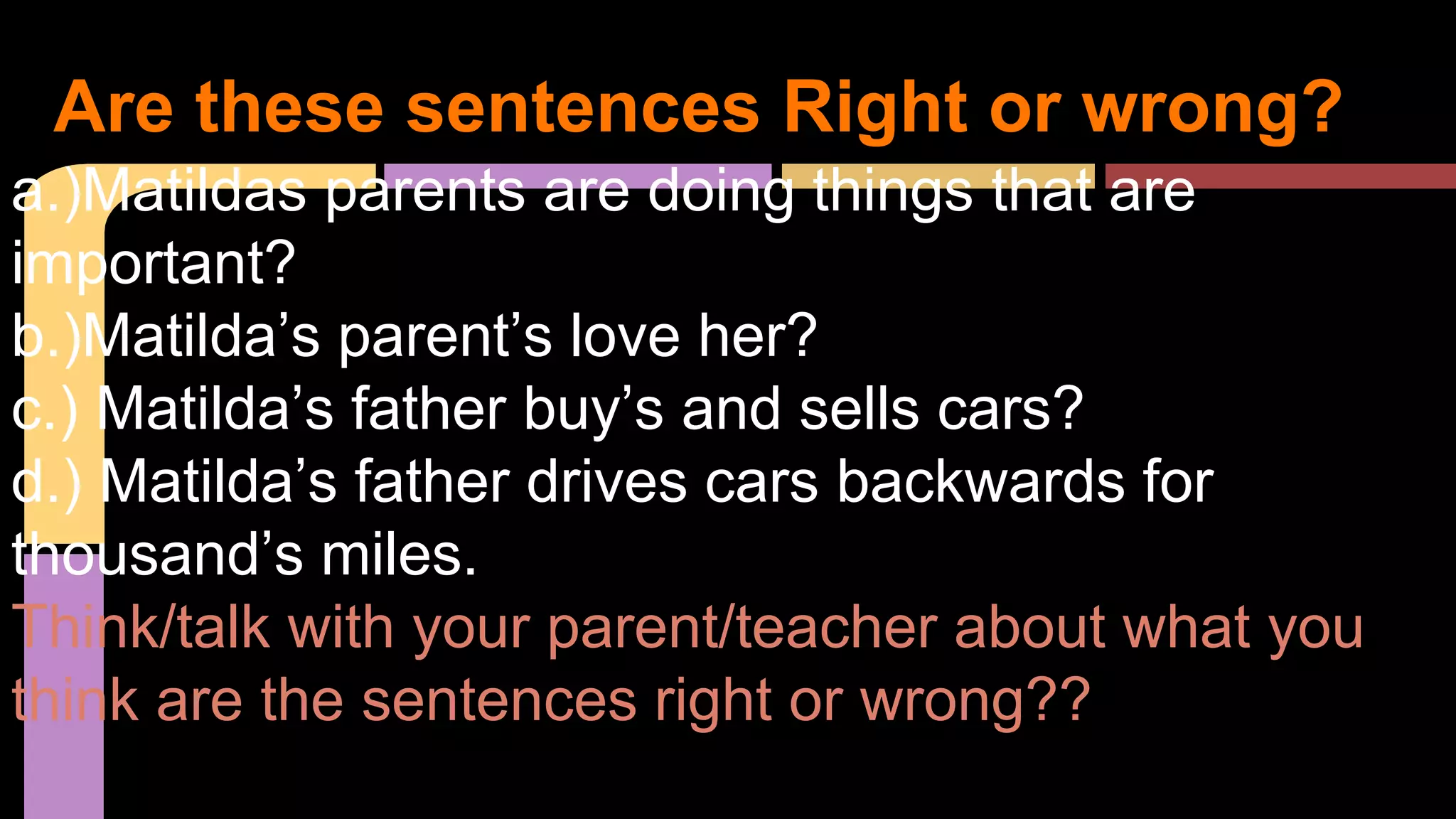 Matilda for kids | PPTX