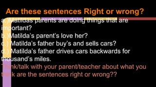 Matilda for kids | PPTX