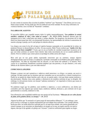 La fuerza de las palabras amables | PDF