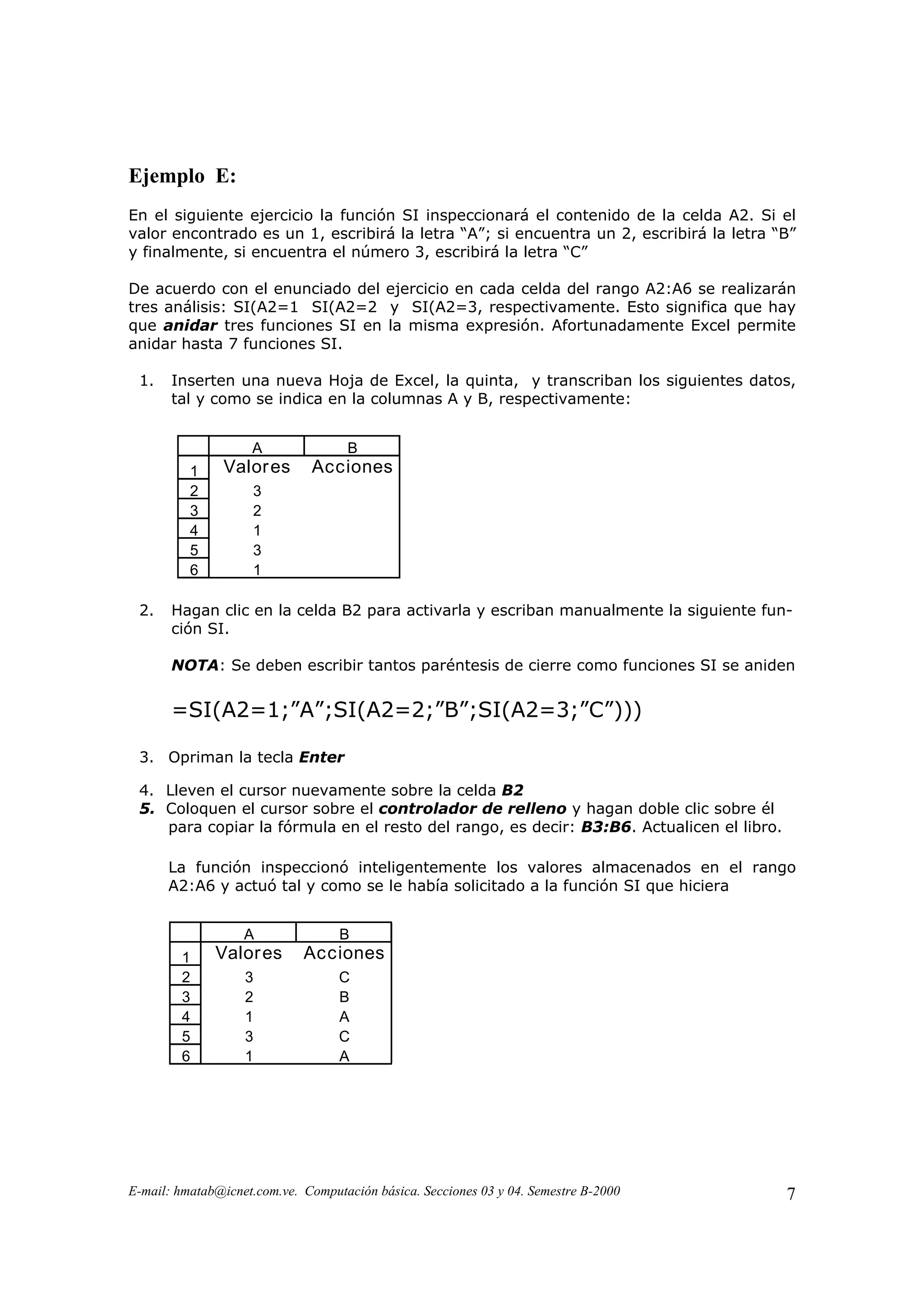 La Funcion Logica Si Ejercicios Resueltos | PDF