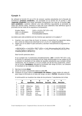 La Funcion Logica Si Ejercicios Resueltos | PDF