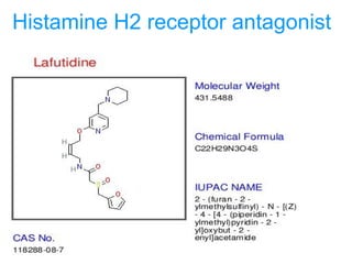 Lafutidine, Second generation histamine H2 receptor antagonist | PPT