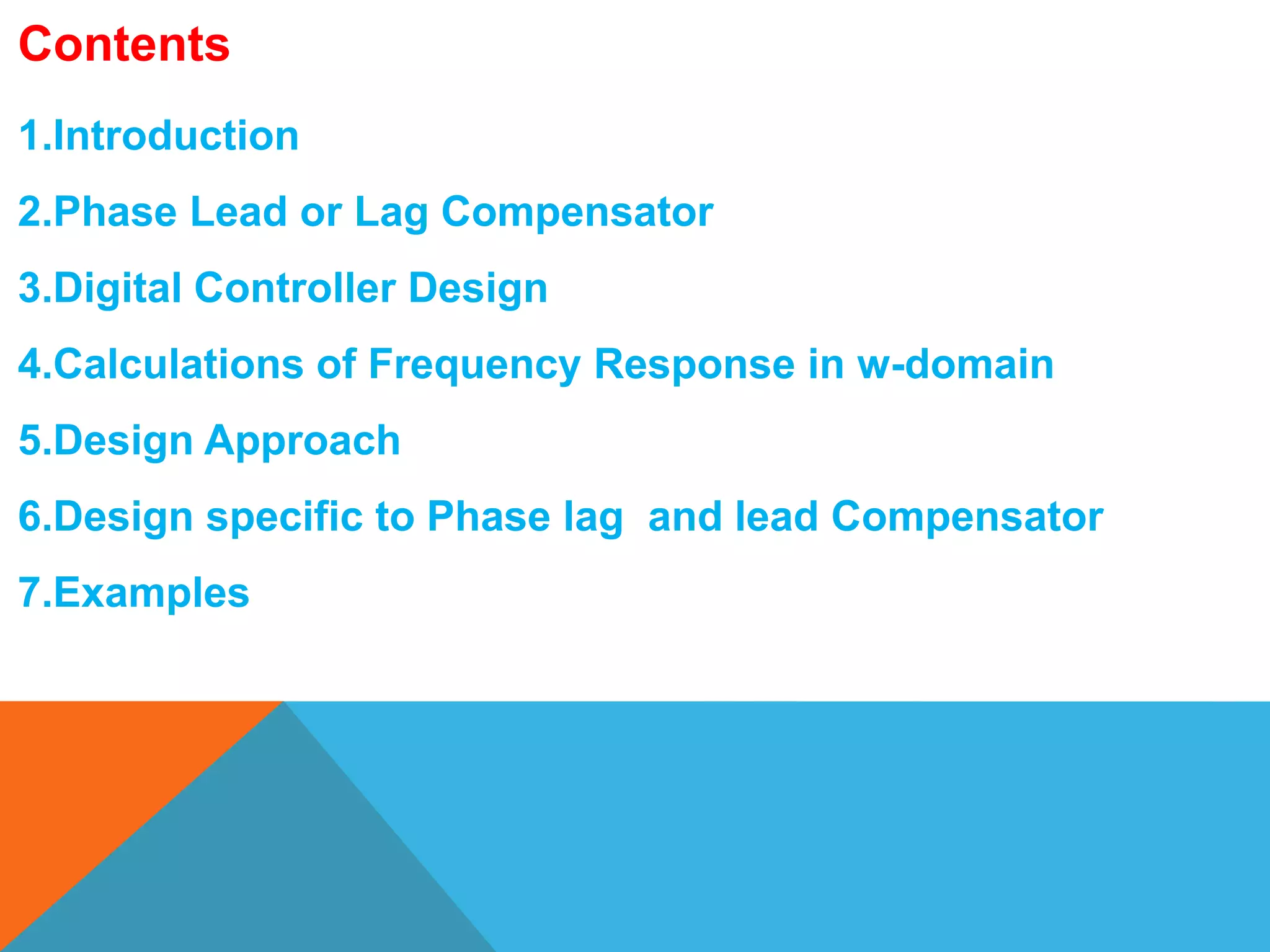 Lag lead compensator design in frequency domain 7th lecture | PPTX