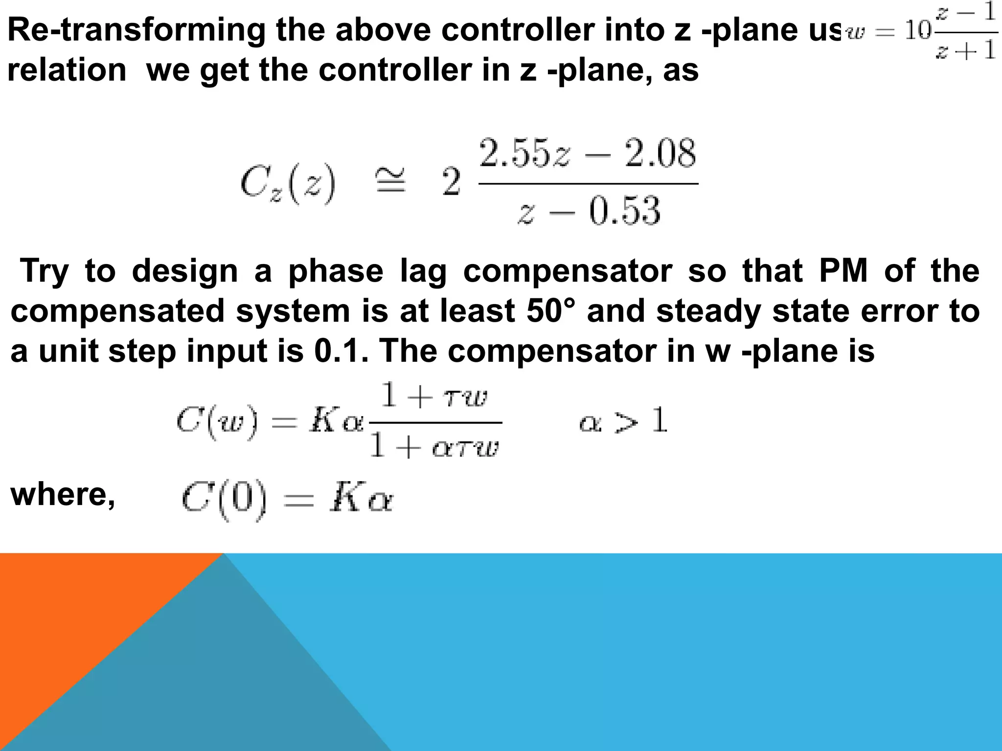 Lag lead compensator design in frequency domain 7th lecture | PPT | Free Download