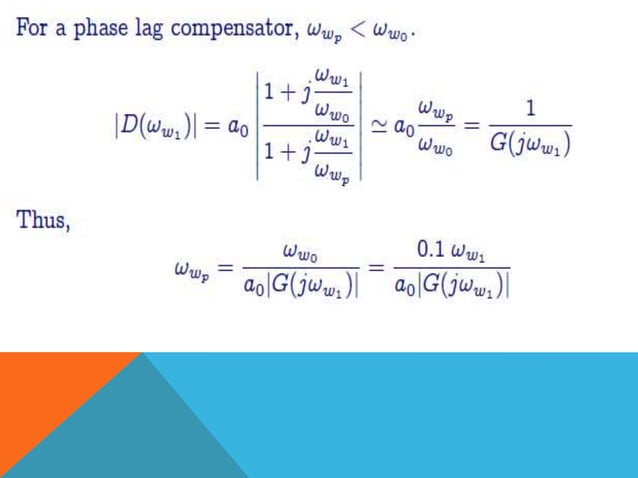 Lag lead compensator design in frequency domain 7th lecture | PPTX