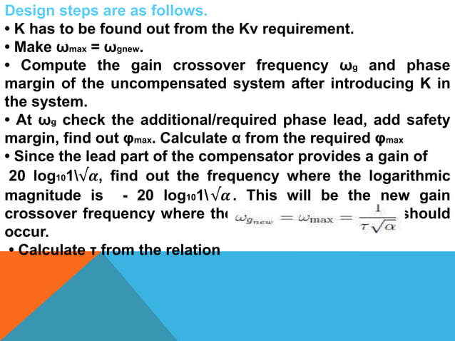 Lag lead compensator design in frequency domain 7th lecture | PPTX