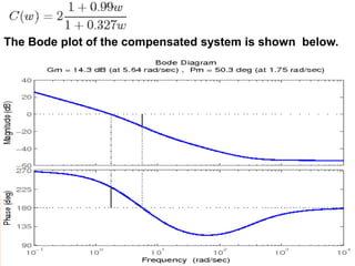 Lag lead compensator design in frequency domain 7th lecture | PPTX