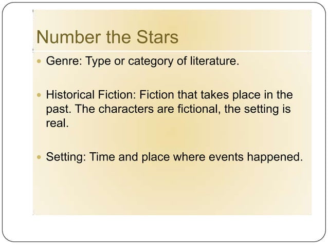 LA SS G 6 Lesson 3 Number the Stars | PPT