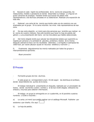 La gastronomia de nuestras regiones | DOCX